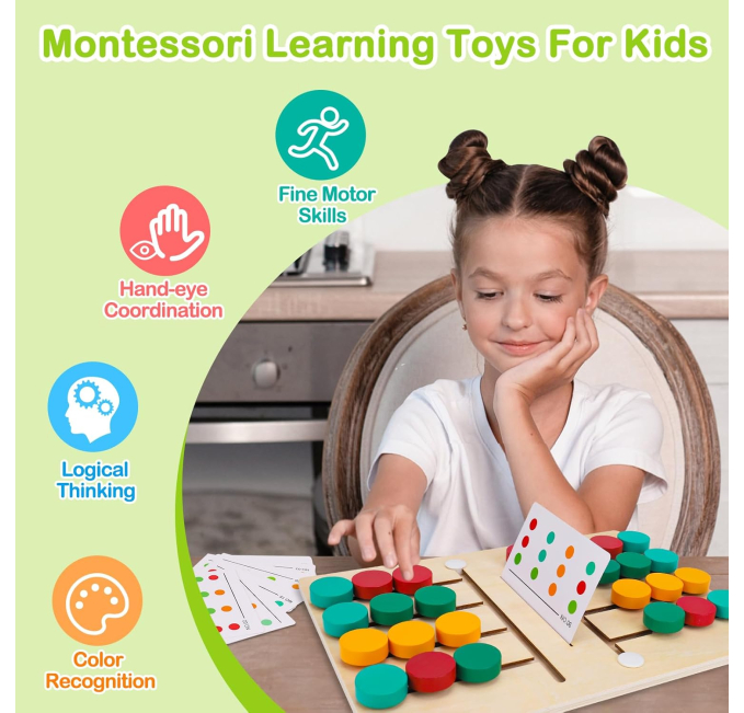 AugToy Montessori Color Matching Puzzle Toys Circuit for Kids ...
